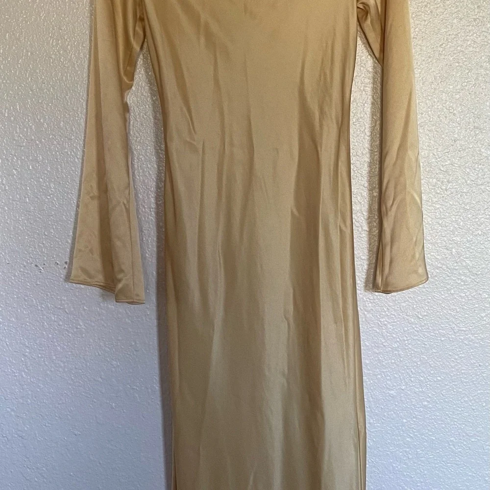 Reformation | Dresses | Reformation Ciana Satin Long Sleeve Maxi Dress ...